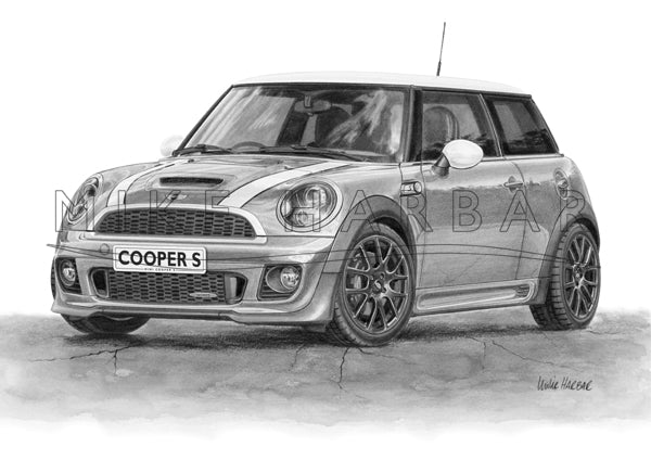mini cooper s drawing